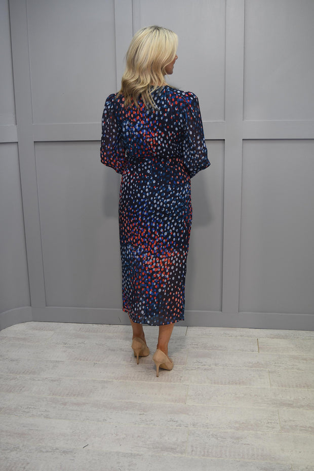 Kate Cooper Navy, Red & Royal Spot Dress | UK & Ireland Stockists