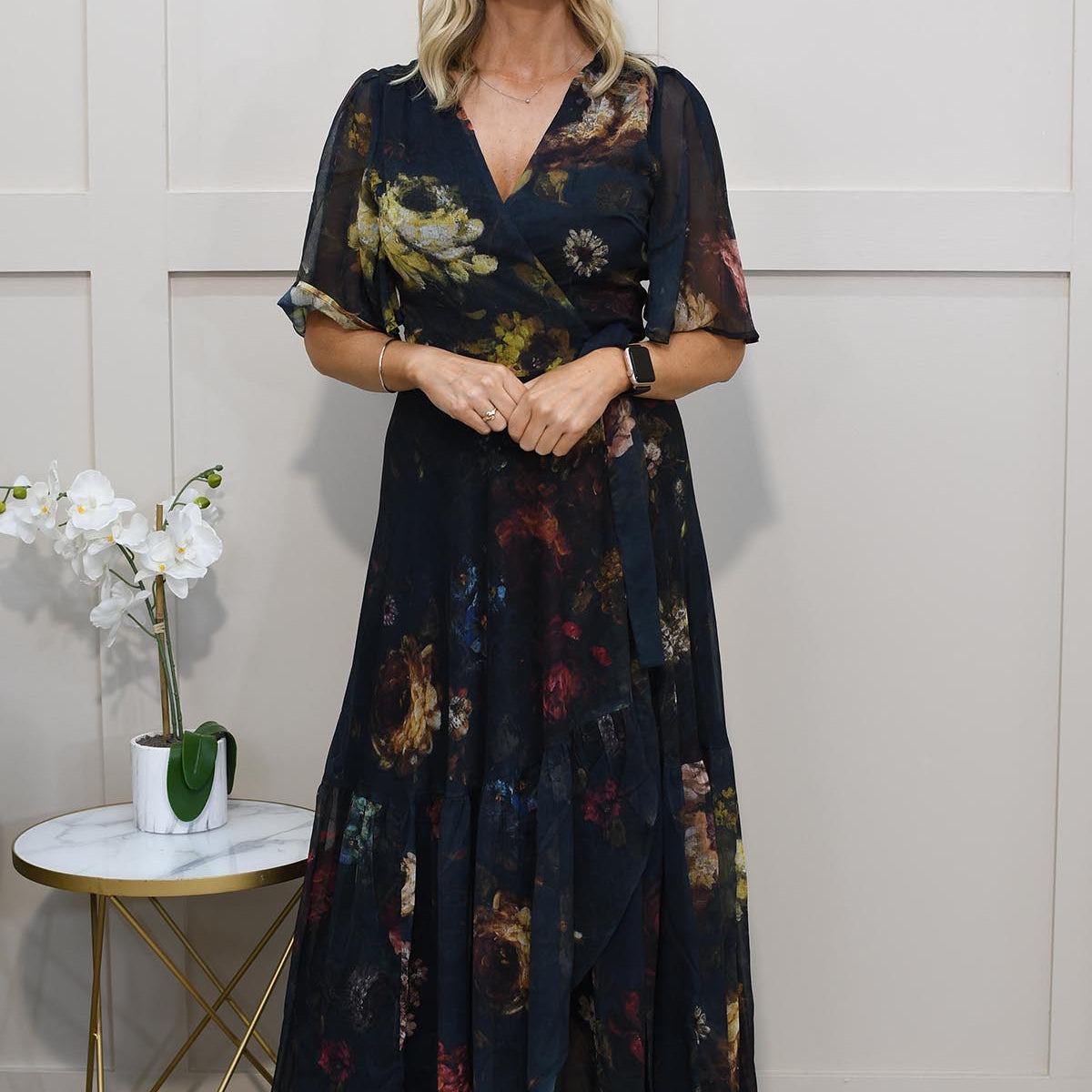 Hope & Ivy- Flutter Sleeve Maxi Wrap Dress| Style Boutique NI