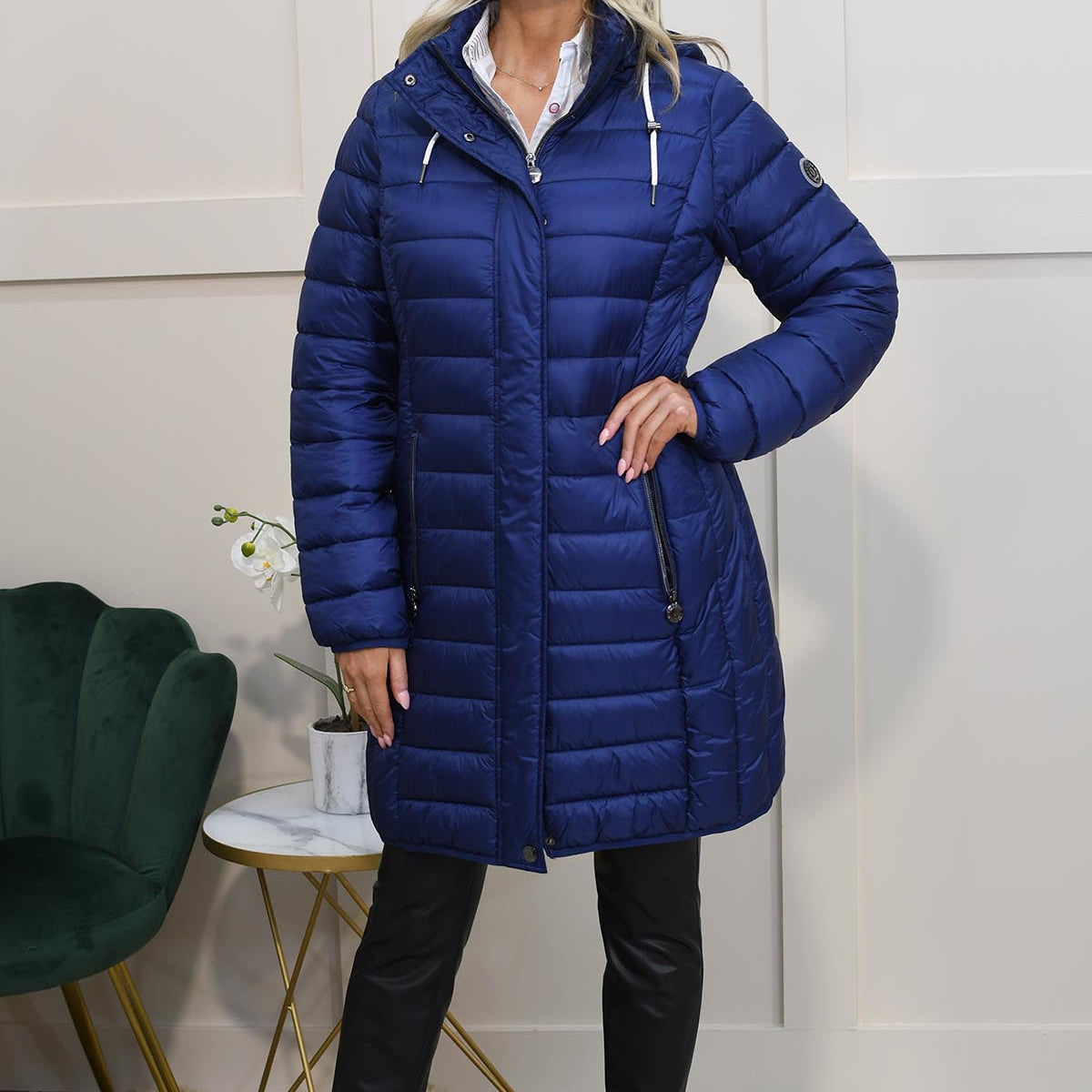 Frandsen French Navy Padded Coat | Frandsen Ladies Coats UK & Ireland ...